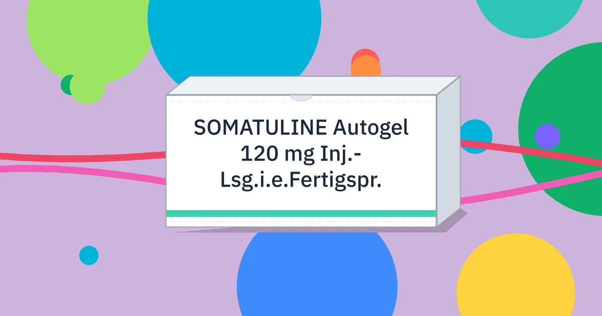 Symbolbild: Packung mit der Aufschrift SOMATULINE Autogel 120 mg Inj.-Lsg.i.e.Fertigspr. (PZN 19399329) – Verfügbarkeit und Bezug in Apotheken in Frankfurt am Main