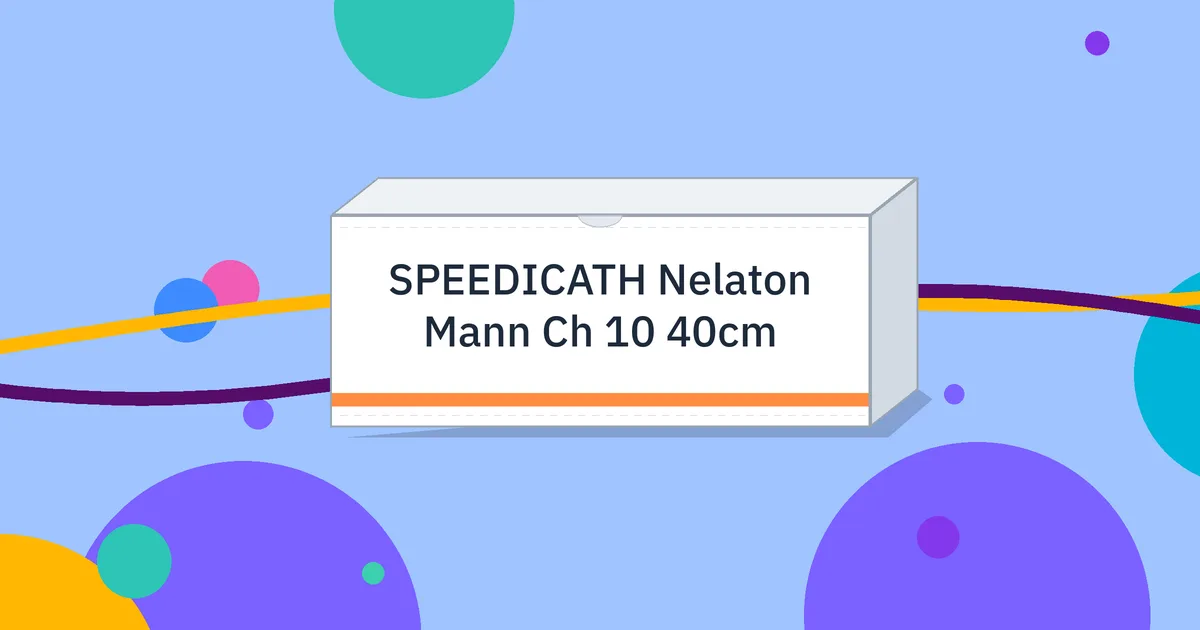 Symbolbild: Packung mit der Aufschrift SPEEDICATH Nelaton Mann Ch 10 40cm (PZN 09711903) – Verfügbarkeit und Bezug in Apotheken in Frankfurt am Main