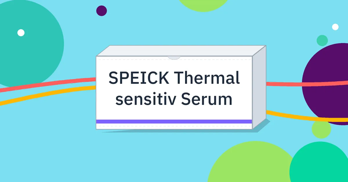 Symbolbild: Packung mit der Aufschrift SPEICK Thermal sensitiv Serum (PZN 12742830) – Verfügbarkeit und Bezug in Apotheken in Frankfurt am Main