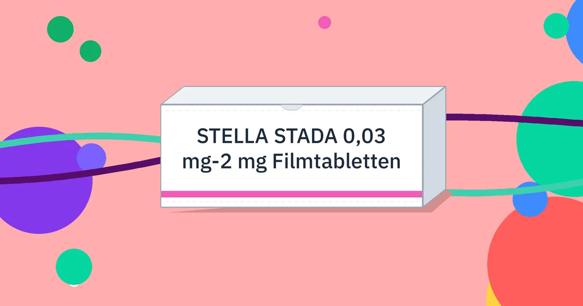 Symbolbild: Packung mit der Aufschrift STELLA STADA 0,03 mg-2 mg Filmtabletten (PZN 09921233) – Verfügbarkeit und Bezug in Apotheken in Frankfurt am Main
