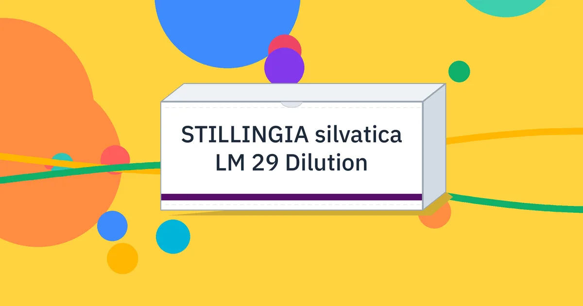 Symbolbild: Packung mit der Aufschrift STILLINGIA silvatica LM 29 Dilution (PZN 13201591) – Verfügbarkeit und Bezug in Apotheken in Frankfurt am Main