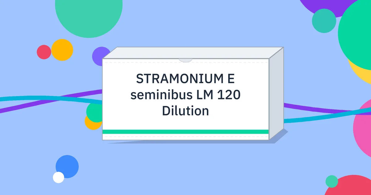 Symbolbild: Packung mit der Aufschrift STRAMONIUM E seminibus LM 120 Dilution (PZN 13202596) – Verfügbarkeit und Bezug in Apotheken in Frankfurt am Main