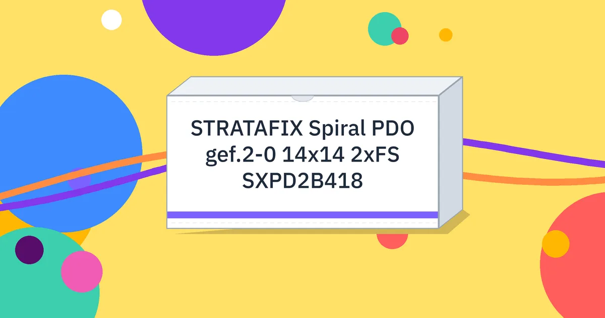 Symbolbild: Packung mit der Aufschrift STRATAFIX Spiral PDO gef.2-0 14x14 2xFS SXPD2B418 (PZN 20913777) – Verfügbarkeit und Bezug in Apotheken in Frankfurt am Main