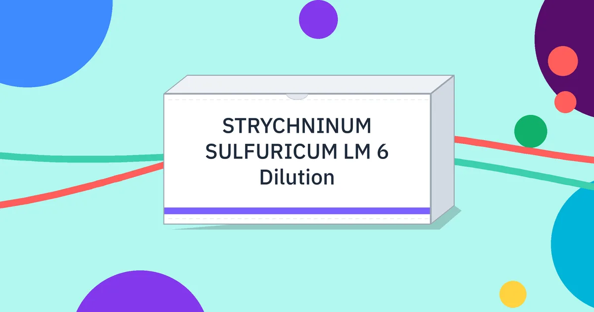 Symbolbild: Packung mit der Aufschrift STRYCHNINUM SULFURICUM LM 6 Dilution (PZN 13208038) – Verfügbarkeit und Bezug in Apotheken in Frankfurt am Main