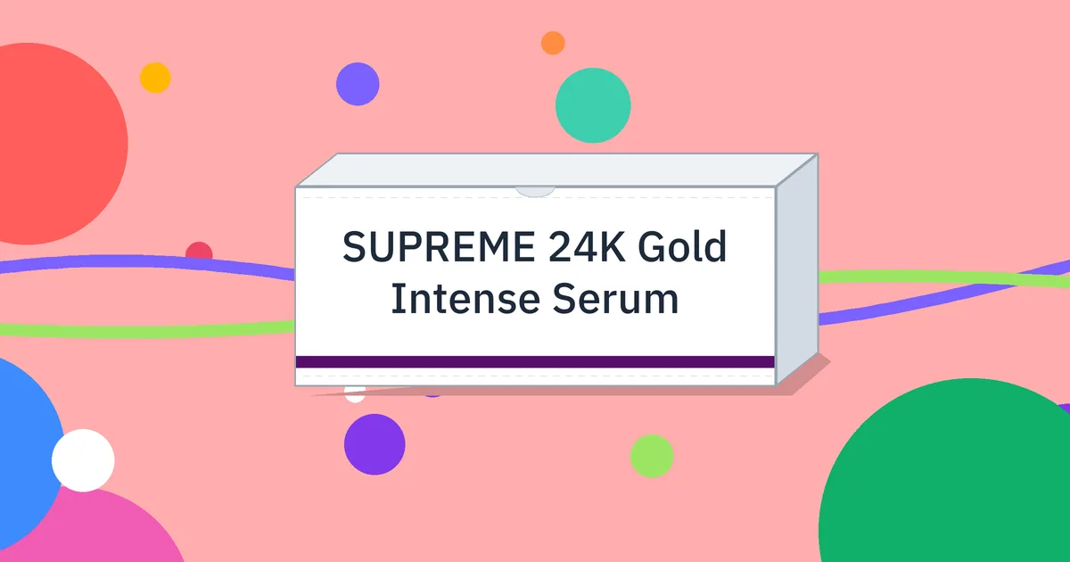 Symbolbild: Packung mit der Aufschrift SUPREME 24K Gold Intense Serum (PZN 19877869) – Verfügbarkeit und Bezug in Apotheken in Frankfurt am Main