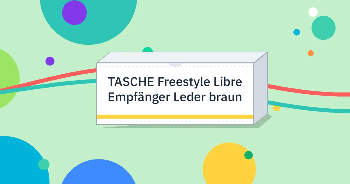 Symbolbild: Packung mit der Aufschrift TASCHE Freestyle Libre Empfänger Leder braun (PZN 15391064) – Verfügbarkeit und Bezug in Apotheken in Frankfurt am Main