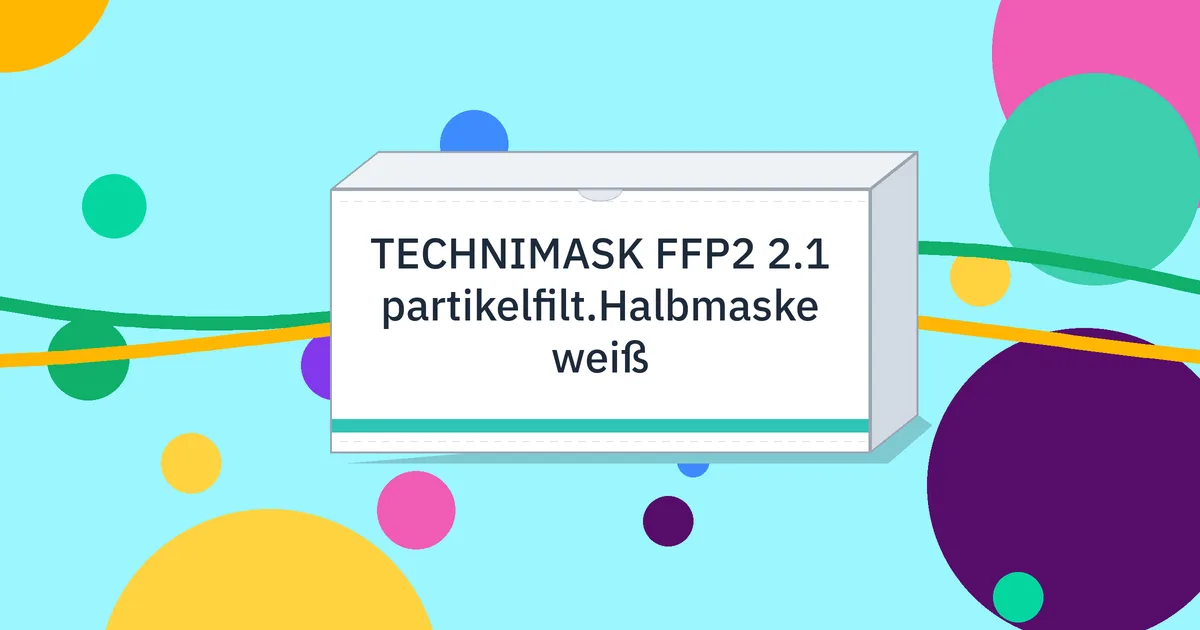Symbolbild: Packung mit der Aufschrift TECHNIMASK FFP2 2.1 partikelfilt.Halbmaske weiß (PZN 18260581) – Verfügbarkeit und Bezug in Apotheken in Frankfurt am Main