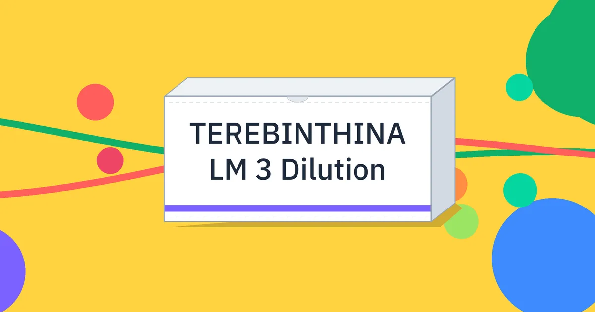 Symbolbild: Packung mit der Aufschrift TEREBINTHINA LM 3 Dilution (PZN 13216500) – Verfügbarkeit und Bezug in Apotheken in Frankfurt am Main