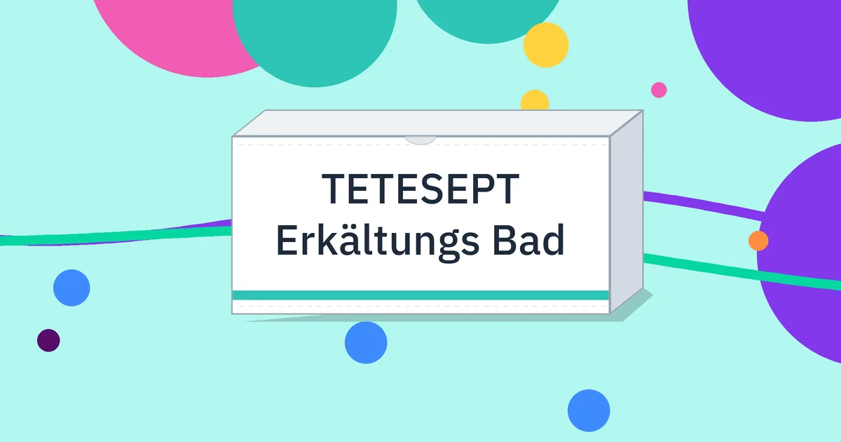 Symbolbild: Packung mit der Aufschrift TETESEPT Erkältungs Bad (PZN 01825211) – Verfügbarkeit und Bezug in Apotheken in Frankfurt am Main