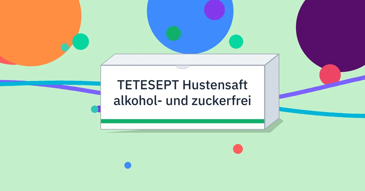 Symbolbild: Packung mit der Aufschrift TETESEPT Hustensaft alkohol- und zuckerfrei (PZN 02461024) – Verfügbarkeit und Bezug in Apotheken in Frankfurt am Main