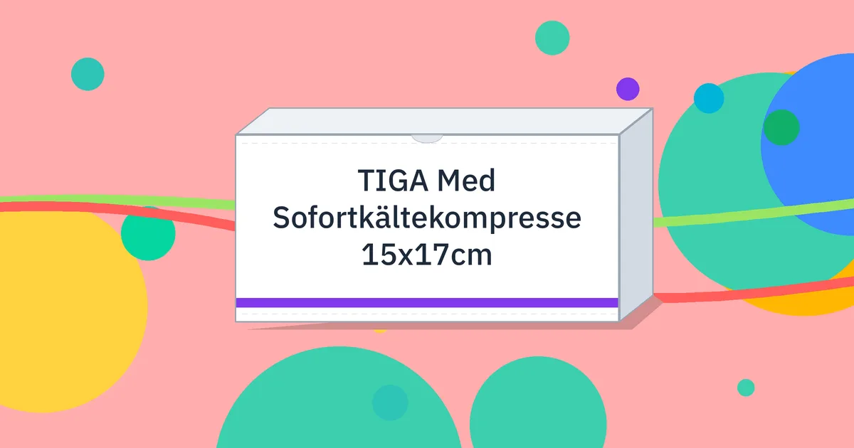 Symbolbild: Packung mit der Aufschrift TIGA Med Sofortkältekompresse 15x17cm (PZN 06838879) – Verfügbarkeit und Bezug in Apotheken in Frankfurt am Main