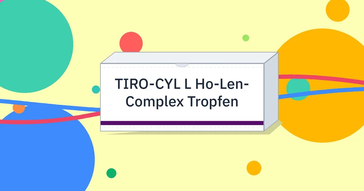 Symbolbild: Packung mit der Aufschrift TIRO-CYL L Ho-Len-Complex Tropfen (PZN 03395720) – Verfügbarkeit und Bezug in Apotheken in Frankfurt am Main