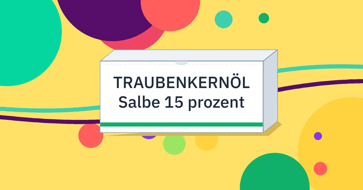 Symbolbild: Packung mit der Aufschrift TRAUBENKERNÖL Salbe 15 prozent (PZN 17991874) – Verfügbarkeit und Bezug in Apotheken in Frankfurt am Main