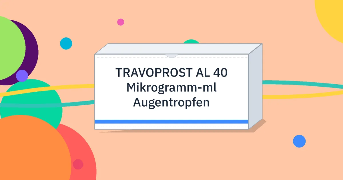 Symbolbild: Packung mit der Aufschrift TRAVOPROST AL 40 Mikrogramm-ml Augentropfen (PZN 12459749) – Verfügbarkeit und Bezug in Apotheken in Frankfurt am Main