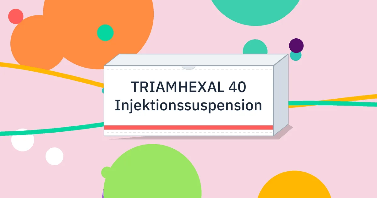 Symbolbild: Packung mit der Aufschrift TRIAMHEXAL 40 Injektionssuspension (PZN 03911469) – Verfügbarkeit und Bezug in Apotheken in Frankfurt am Main