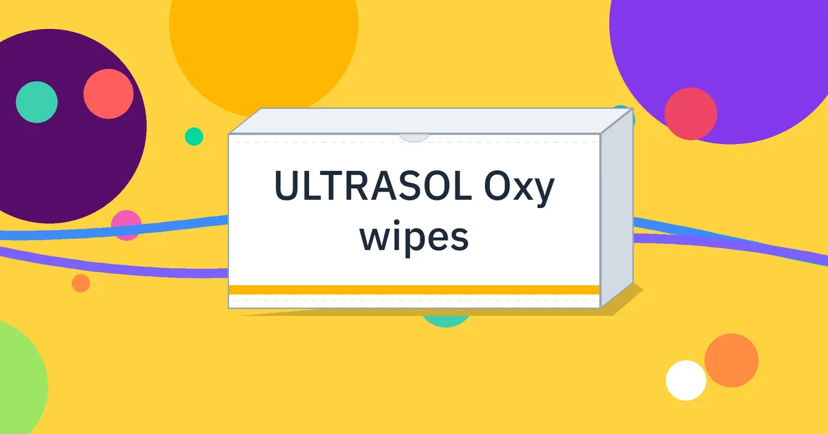 Symbolbild: Packung mit der Aufschrift ULTRASOL Oxy wipes (PZN 20131945) – Verfügbarkeit und Bezug in Apotheken in Frankfurt am Main