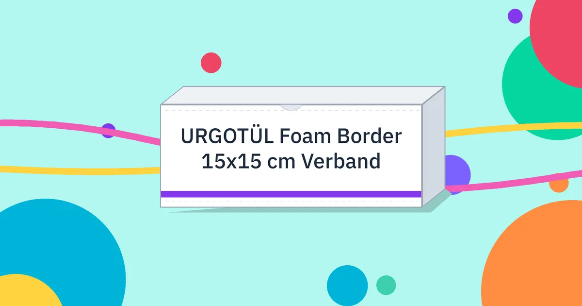 Symbolbild: Packung mit der Aufschrift URGOTÜL Foam Border 15x15 cm Verband (PZN 10203164) – Verfügbarkeit und Bezug in Apotheken in Frankfurt am Main