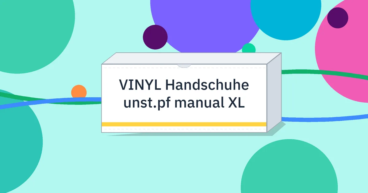 Symbolbild: Packung mit der Aufschrift VINYL Handschuhe unst.pf manual XL (PZN 18033862) – Verfügbarkeit und Bezug in Apotheken in Frankfurt am Main