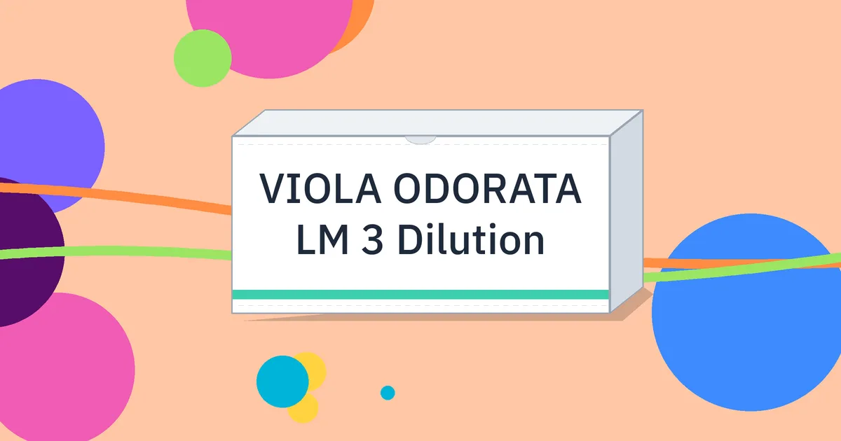 Symbolbild: Packung mit der Aufschrift VIOLA ODORATA LM 3 Dilution (PZN 13275193) – Verfügbarkeit und Bezug in Apotheken in Frankfurt am Main