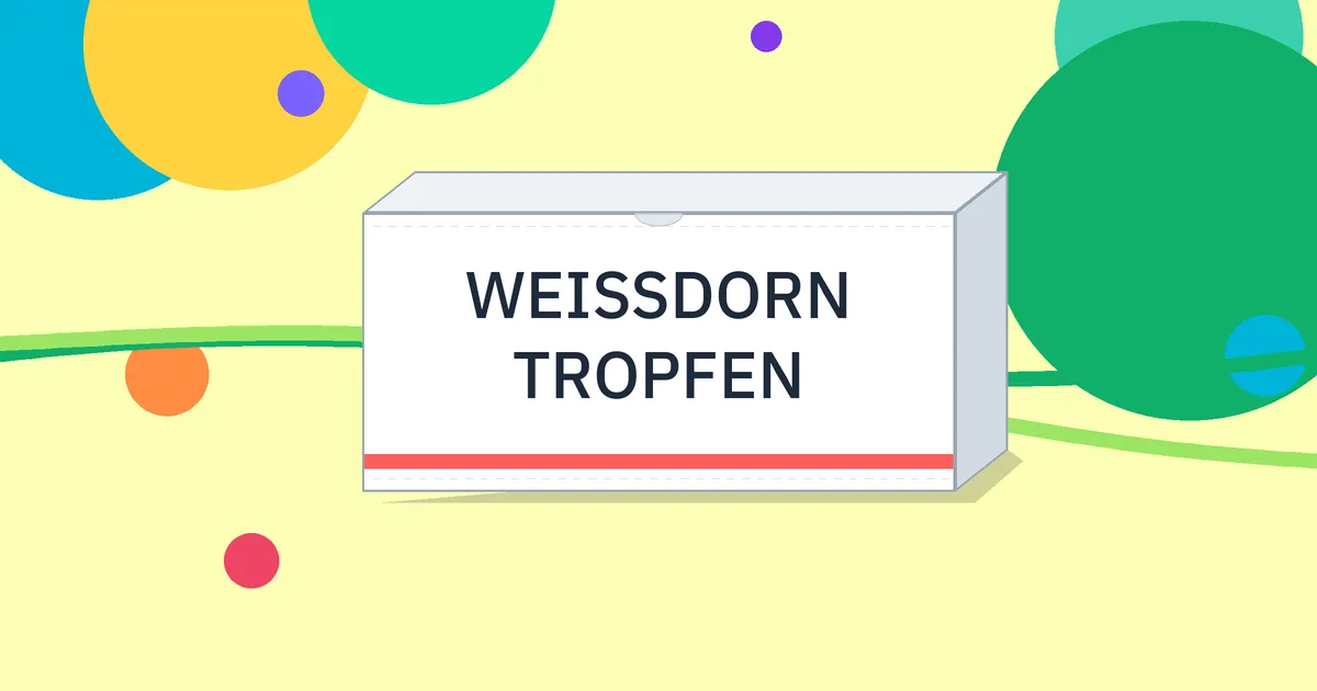 Symbolbild: Packung mit der Aufschrift WEISSDORN TROPFEN (PZN 10522490) – Verfügbarkeit und Bezug in Apotheken in Frankfurt am Main