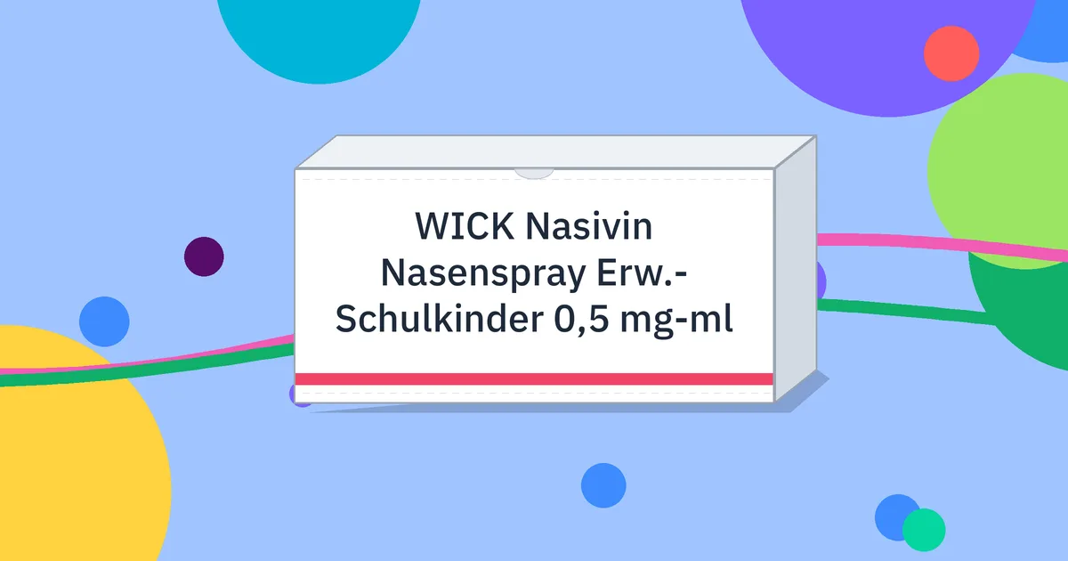 Symbolbild: Packung mit der Aufschrift WICK Nasivin Nasenspray Erw.-Schulkinder 0,5 mg-ml (PZN 19524013) – Verfügbarkeit und Bezug in Apotheken in Frankfurt am Main