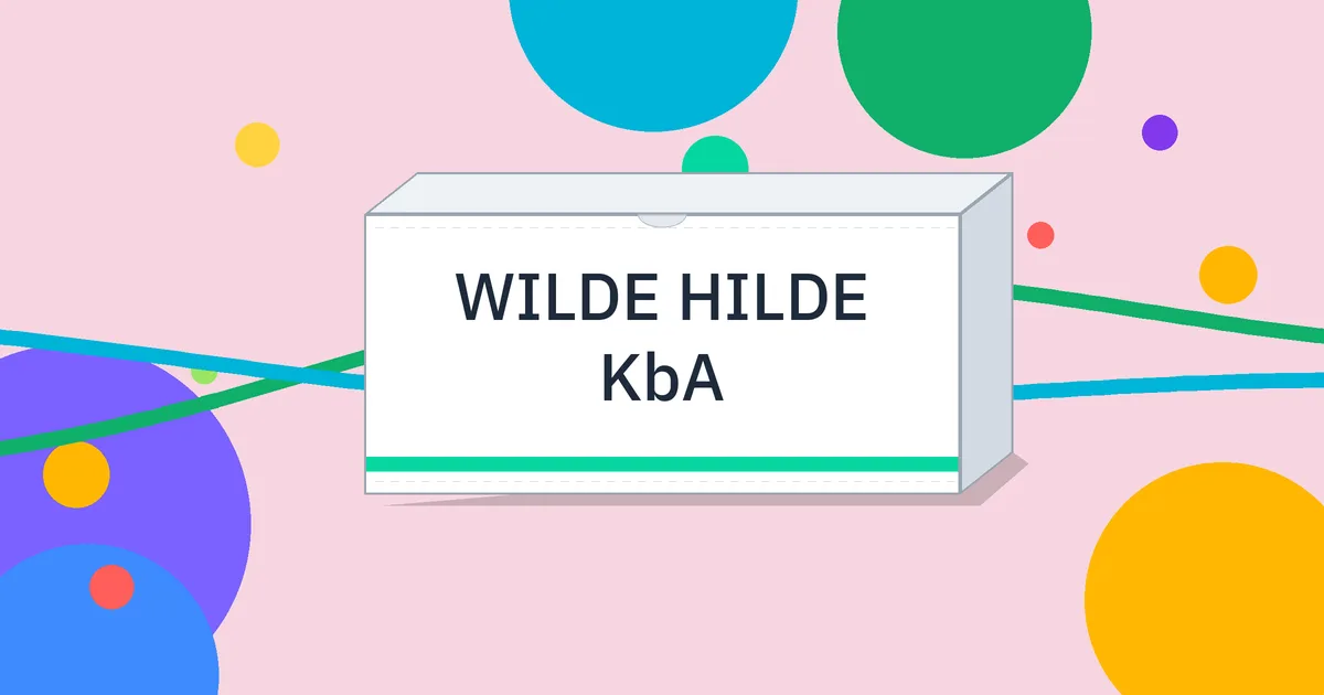 Symbolbild: Packung mit der Aufschrift WILDE HILDE KbA (PZN 05511314) – Verfügbarkeit und Bezug in Apotheken in Frankfurt am Main