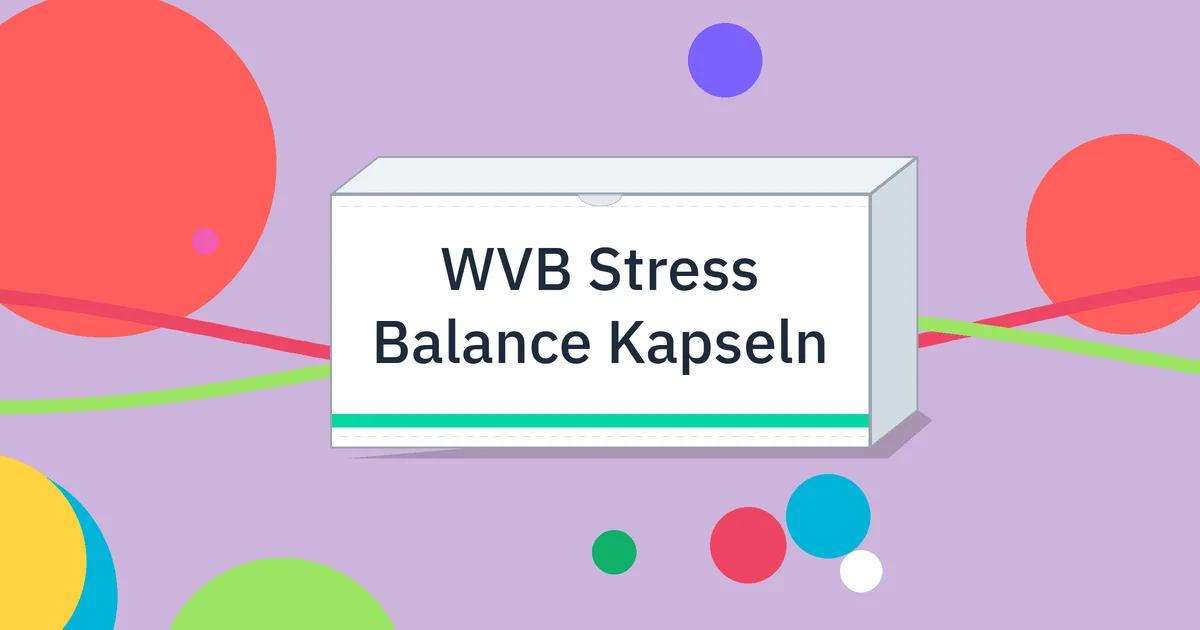 Symbolbild: Packung mit der Aufschrift WVB Stress Balance Kapseln (PZN 20894442) – Verfügbarkeit und Bezug in Apotheken in Frankfurt am Main