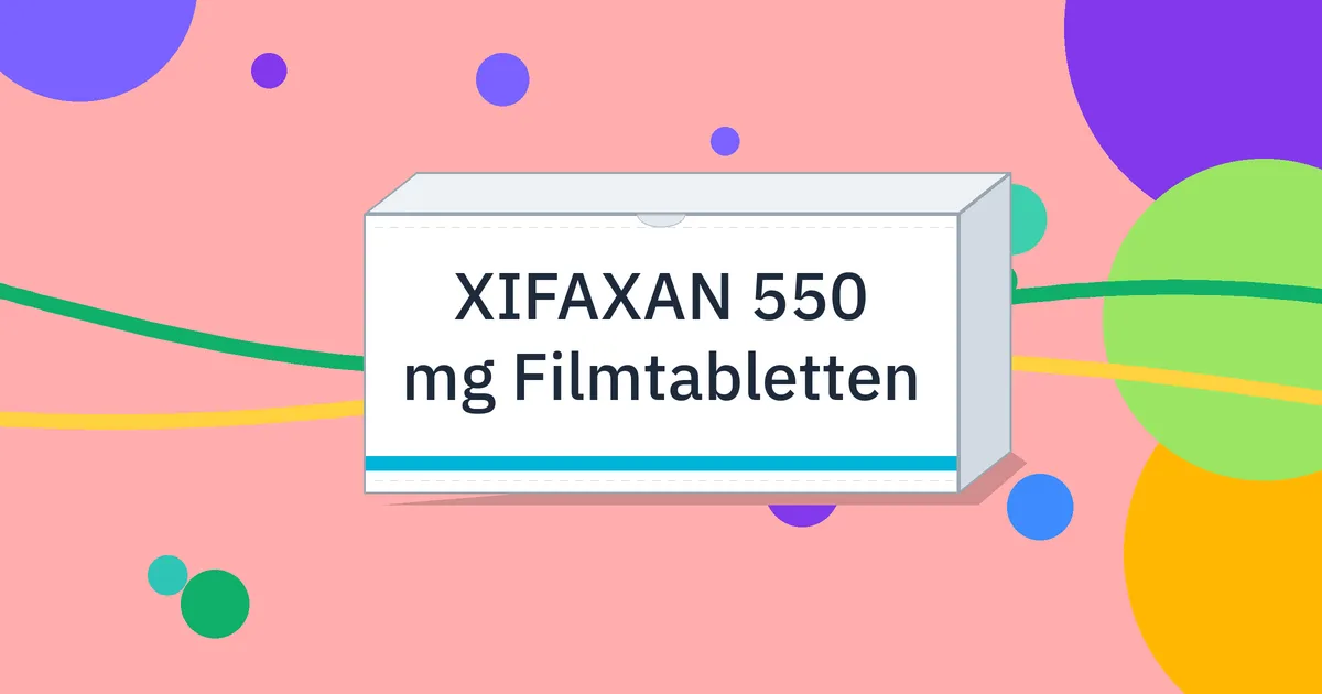 Symbolbild: Packung mit der Aufschrift XIFAXAN 550 mg Filmtabletten (PZN 20312919) – Verfügbarkeit und Bezug in Apotheken in Frankfurt am Main