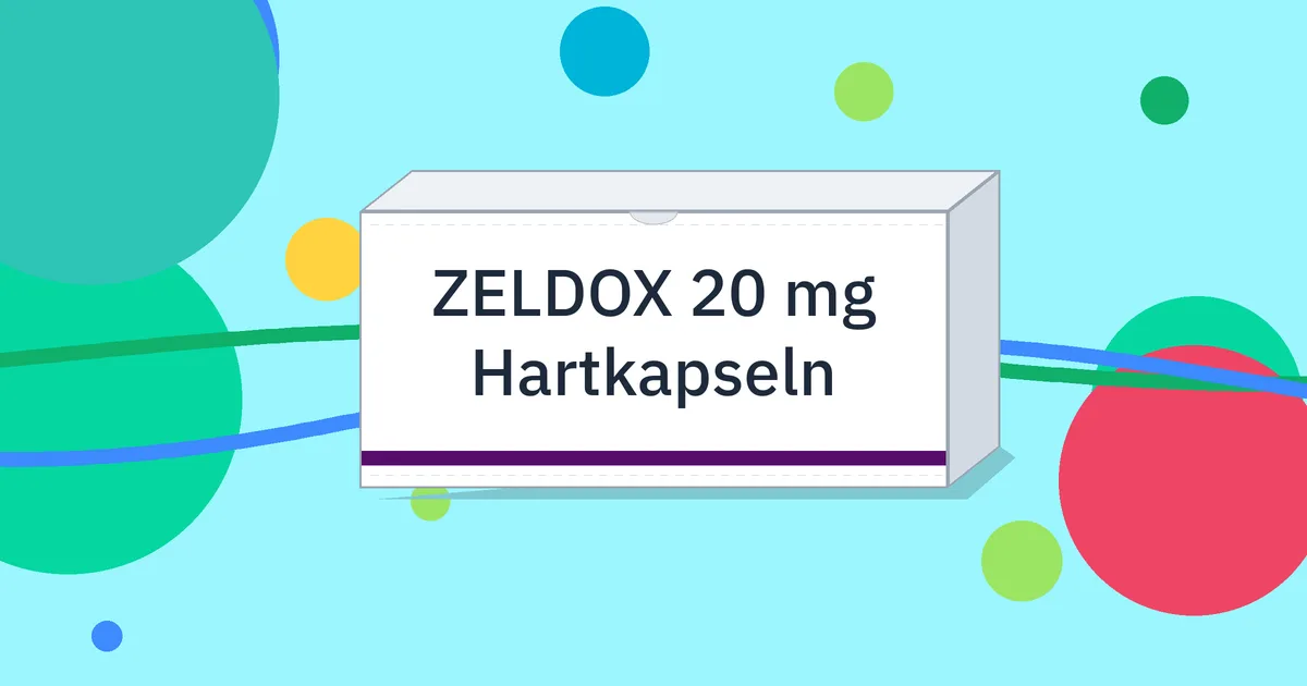 Symbolbild: Packung mit der Aufschrift ZELDOX 20 mg Hartkapseln (PZN 02752589) – Verfügbarkeit und Bezug in Apotheken in Frankfurt am Main