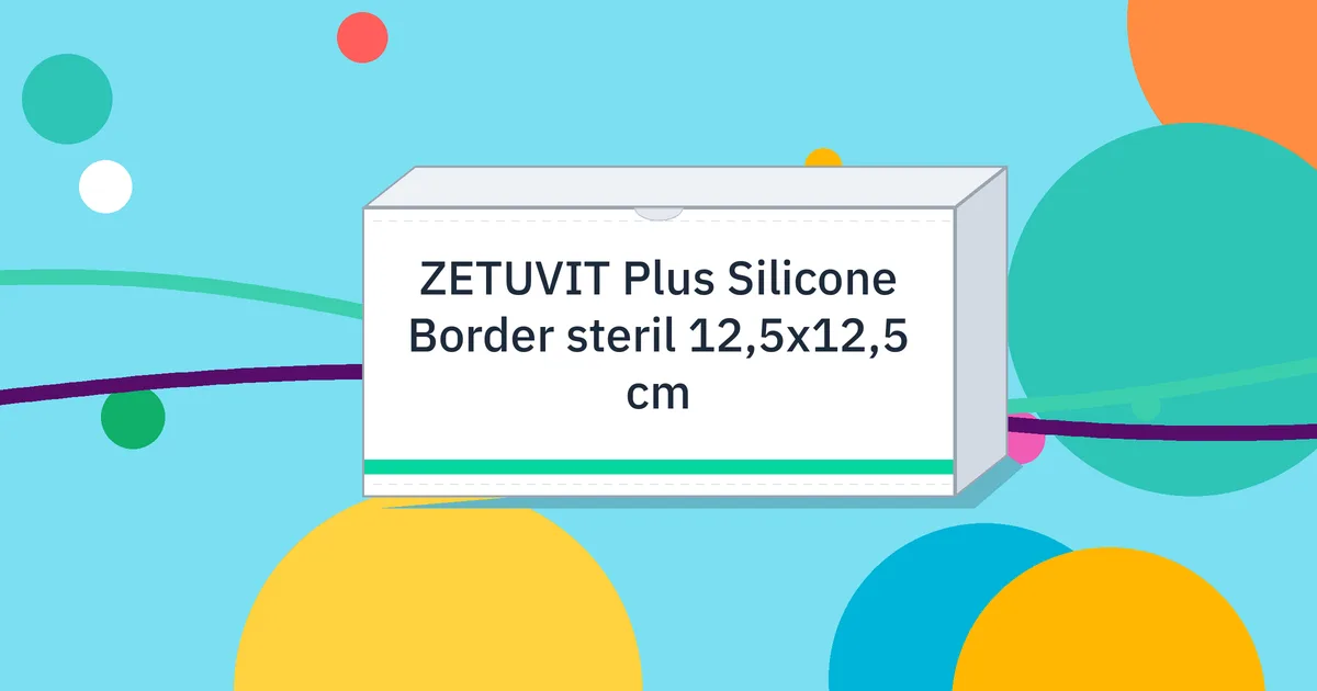 Symbolbild: Packung mit der Aufschrift ZETUVIT Plus Silicone Border steril 12,5x12,5 cm (PZN 19352115) – Verfügbarkeit und Bezug in Apotheken in Frankfurt am Main