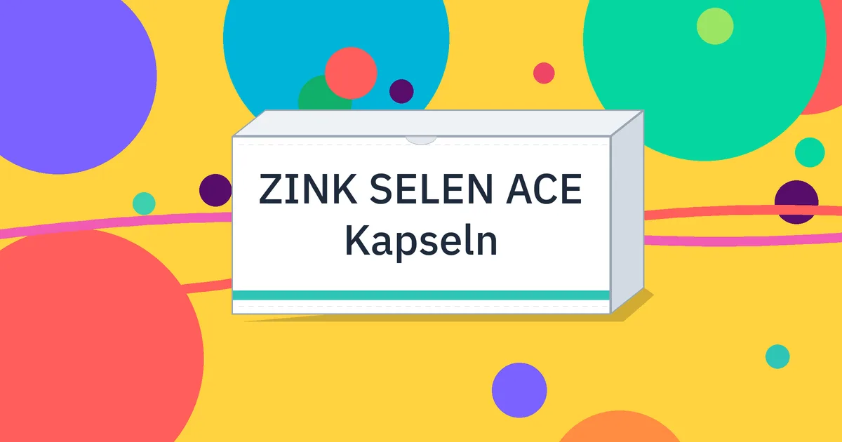 Symbolbild: Packung mit der Aufschrift ZINK SELEN ACE Kapseln (PZN 05383052) – Verfügbarkeit und Bezug in Apotheken in Frankfurt am Main