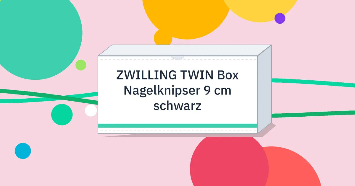 Symbolbild: Packung mit der Aufschrift ZWILLING TWIN Box Nagelknipser 9 cm schwarz (PZN 16760664) – Verfügbarkeit und Bezug in Apotheken in Frankfurt am Main