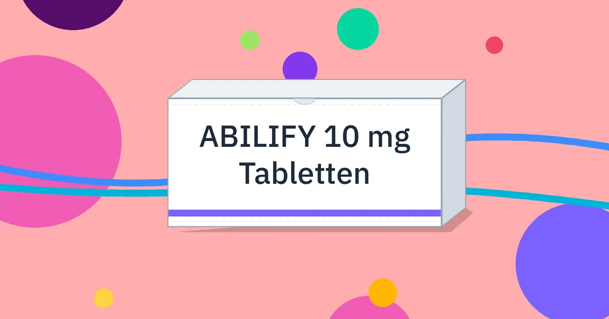 Symbolbild: Packung mit der Aufschrift ABILIFY 10 mg Tabletten (PZN 04890574) – Verfügbarkeit und Bezug in Apotheken in Frankfurt am Main