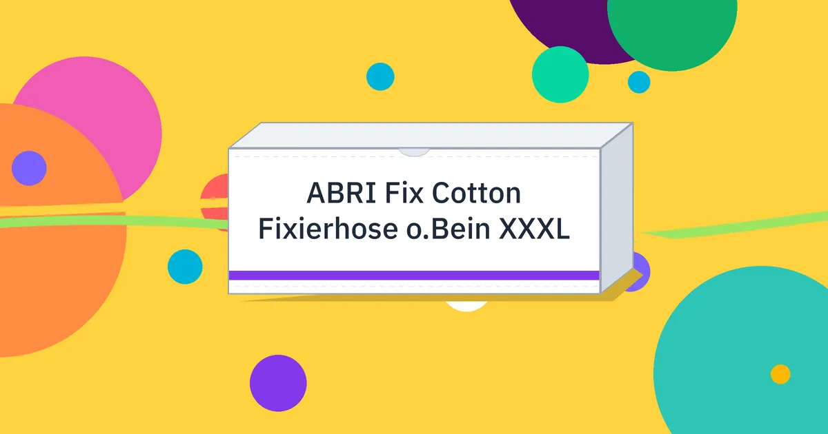 Symbolbild: Packung mit der Aufschrift ABRI Fix Cotton Fixierhose o.Bein XXXL (PZN 15254568) – Verfügbarkeit und Bezug in Apotheken in Frankfurt am Main