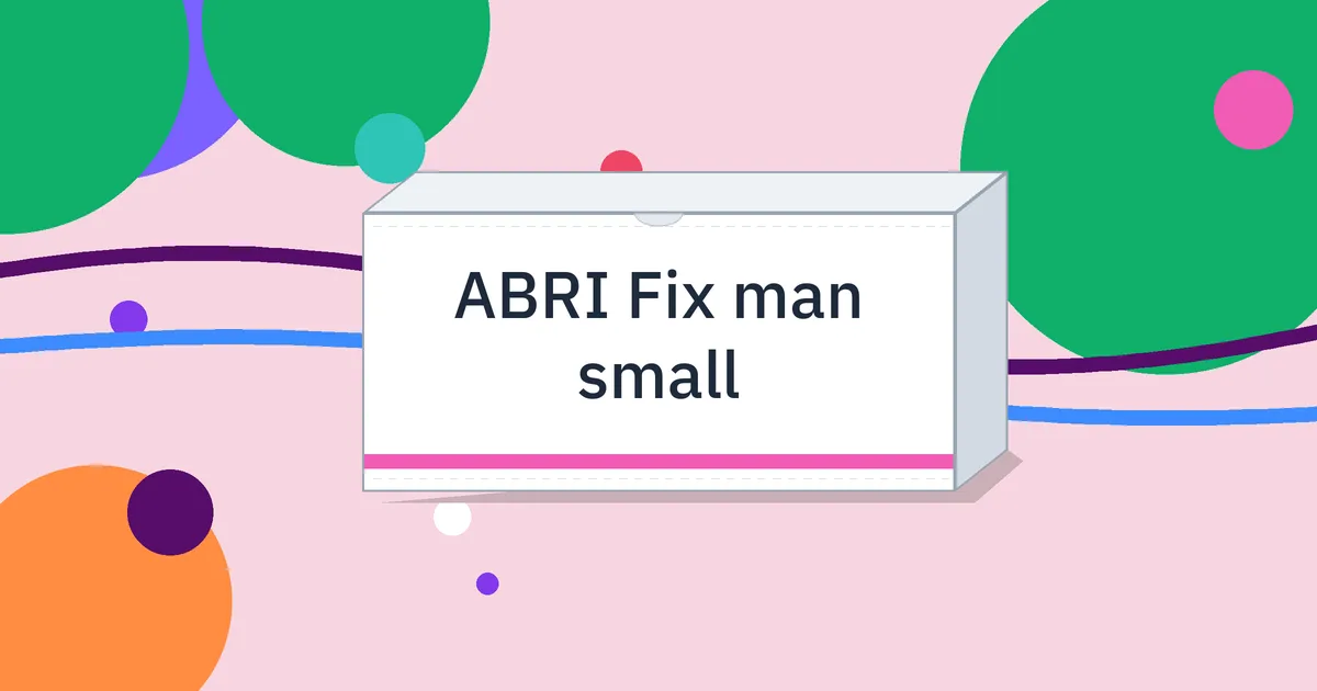 Symbolbild: Packung mit der Aufschrift ABRI Fix man small (PZN 05561217) – Verfügbarkeit und Bezug in Apotheken in Frankfurt am Main