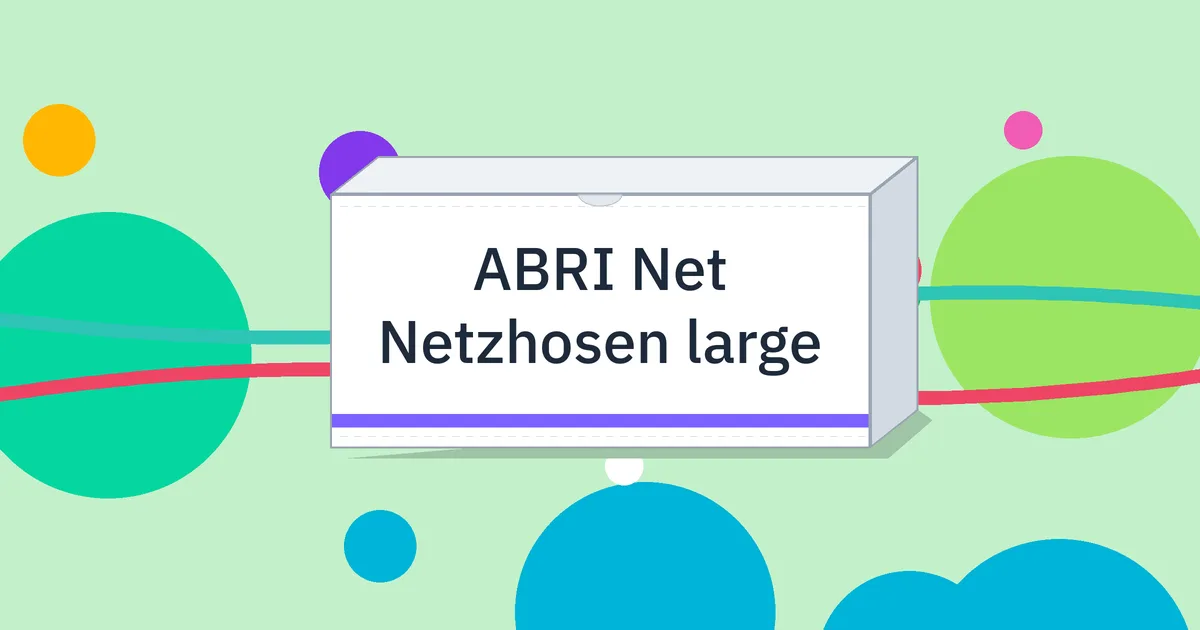 Symbolbild: Packung mit der Aufschrift ABRI Net Netzhosen large (PZN 04975951) – Verfügbarkeit und Bezug in Apotheken in Frankfurt am Main