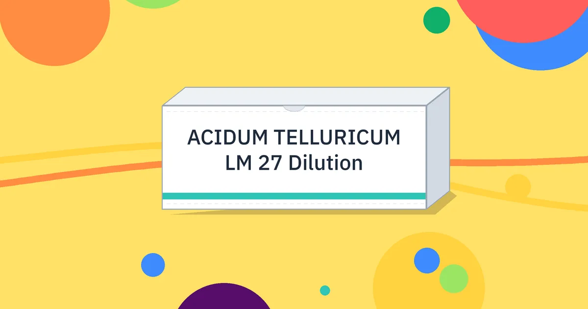 Symbolbild: Packung mit der Aufschrift ACIDUM TELLURICUM LM 27 Dilution (PZN 13288089) – Verfügbarkeit und Bezug in Apotheken in Frankfurt am Main