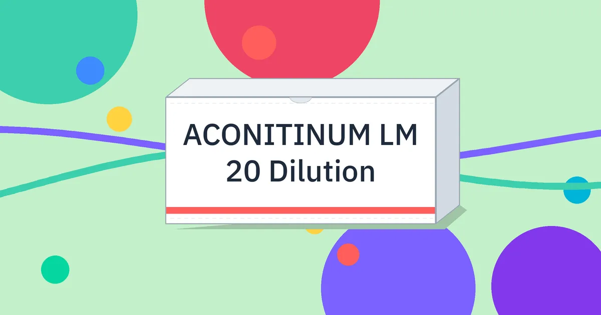 Symbolbild: Packung mit der Aufschrift ACONITINUM LM 20 Dilution (PZN 13289841) – Verfügbarkeit und Bezug in Apotheken in Frankfurt am Main