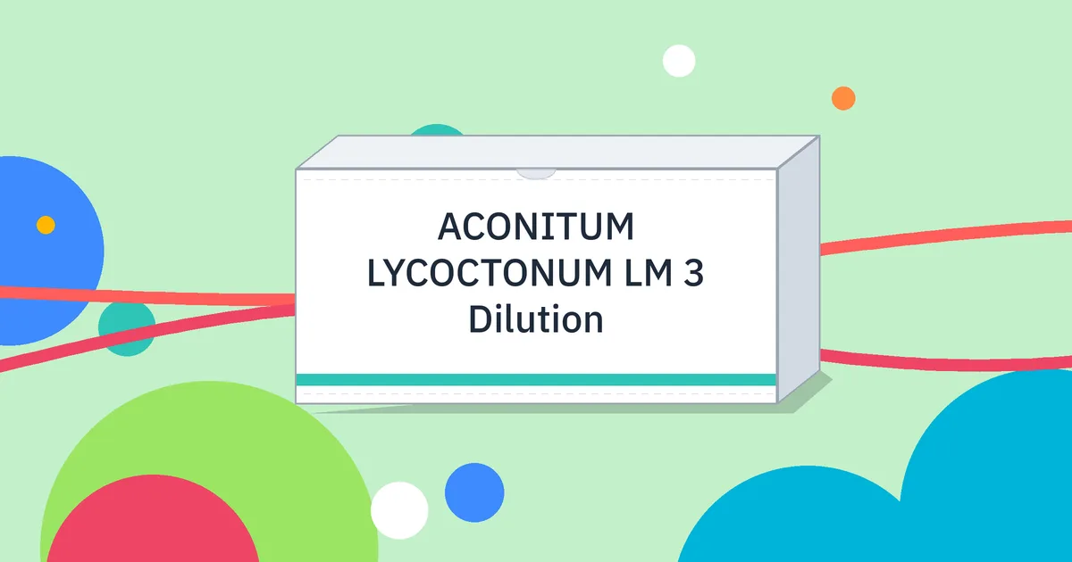 Symbolbild: Packung mit der Aufschrift ACONITUM LYCOCTONUM LM 3 Dilution (PZN 13291364) – Verfügbarkeit und Bezug in Apotheken in Frankfurt am Main