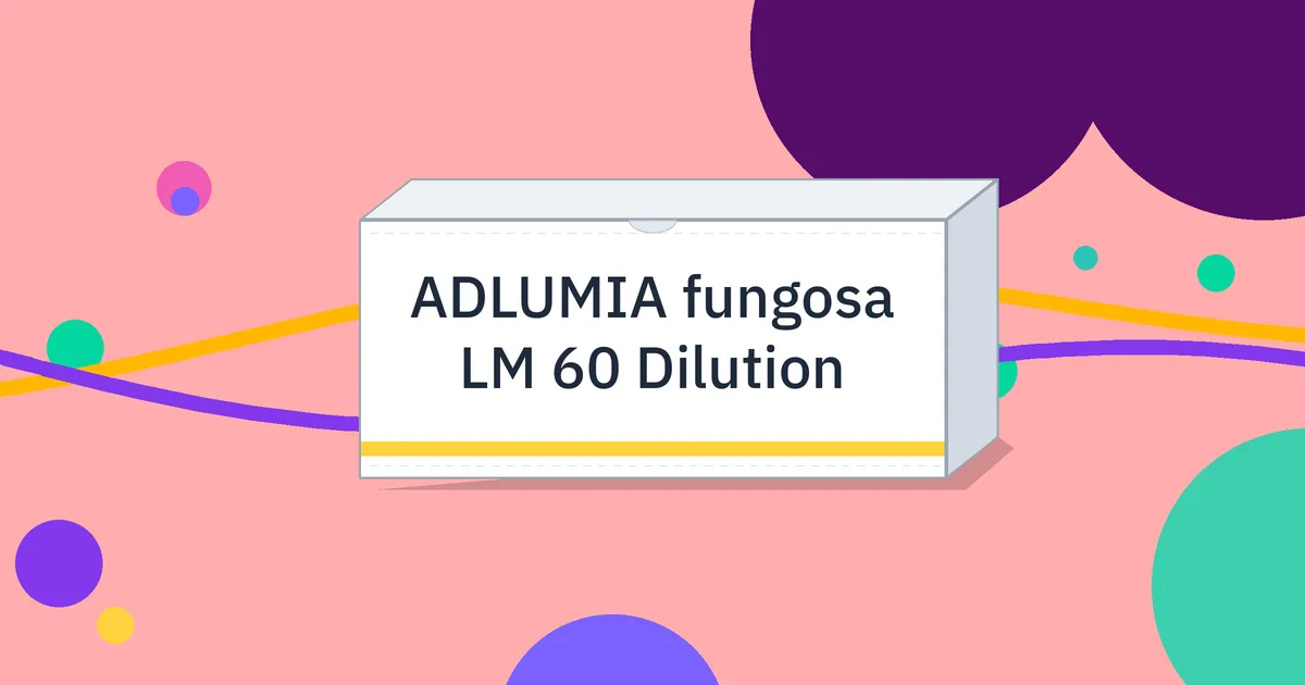 Symbolbild: Packung mit der Aufschrift ADLUMIA fungosa LM 60 Dilution (PZN 13296918) – Verfügbarkeit und Bezug in Apotheken in Frankfurt am Main