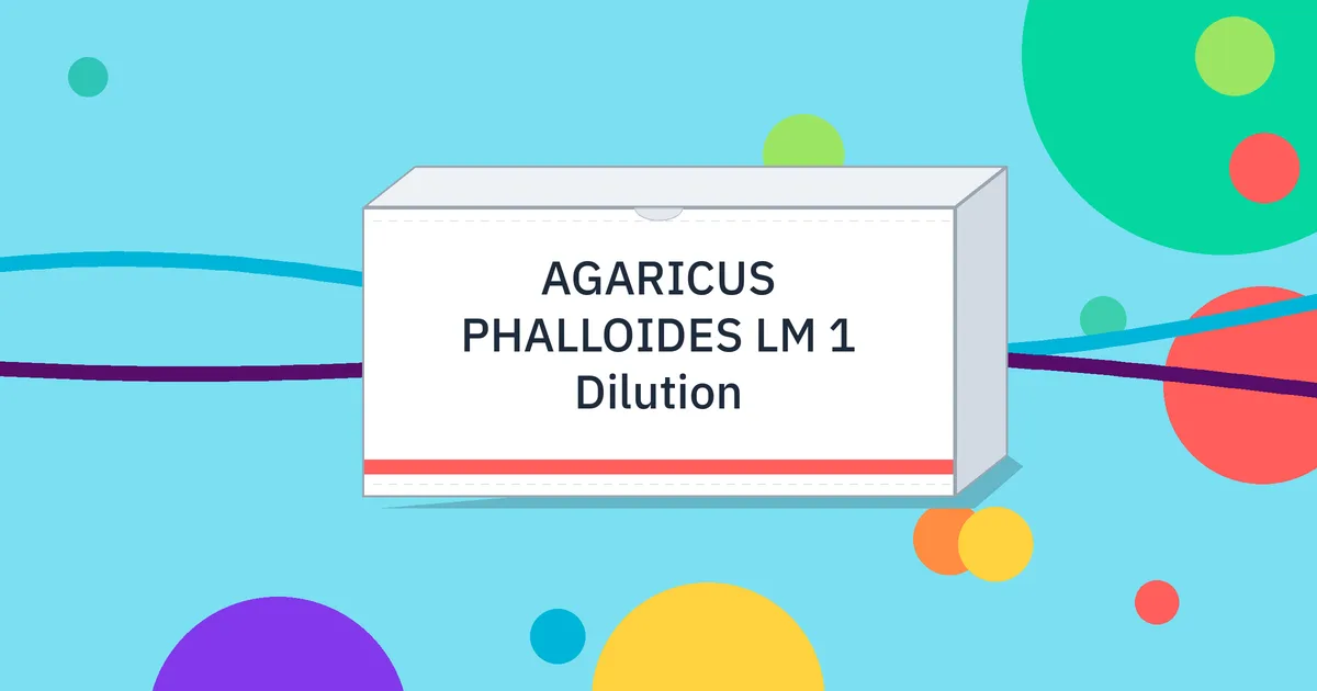 Symbolbild: Packung mit der Aufschrift AGARICUS PHALLOIDES LM 1 Dilution (PZN 13304368) – Verfügbarkeit und Bezug in Apotheken in Frankfurt am Main