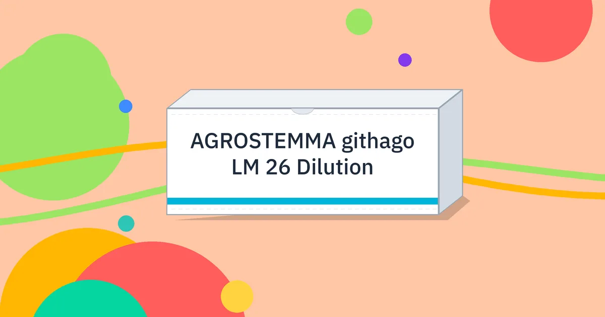 Symbolbild: Packung mit der Aufschrift AGROSTEMMA githago LM 26 Dilution (PZN 13307533) – Verfügbarkeit und Bezug in Apotheken in Frankfurt am Main
