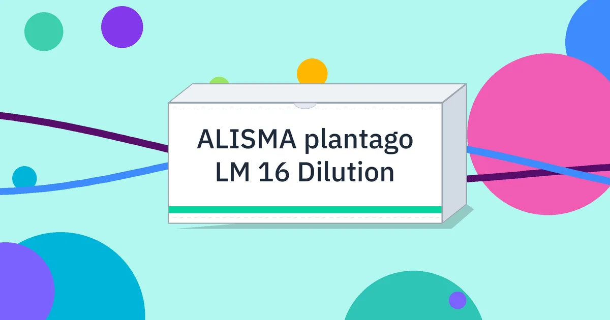 Symbolbild: Packung mit der Aufschrift ALISMA plantago LM 16 Dilution (PZN 13310647) – Verfügbarkeit und Bezug in Apotheken in Frankfurt am Main