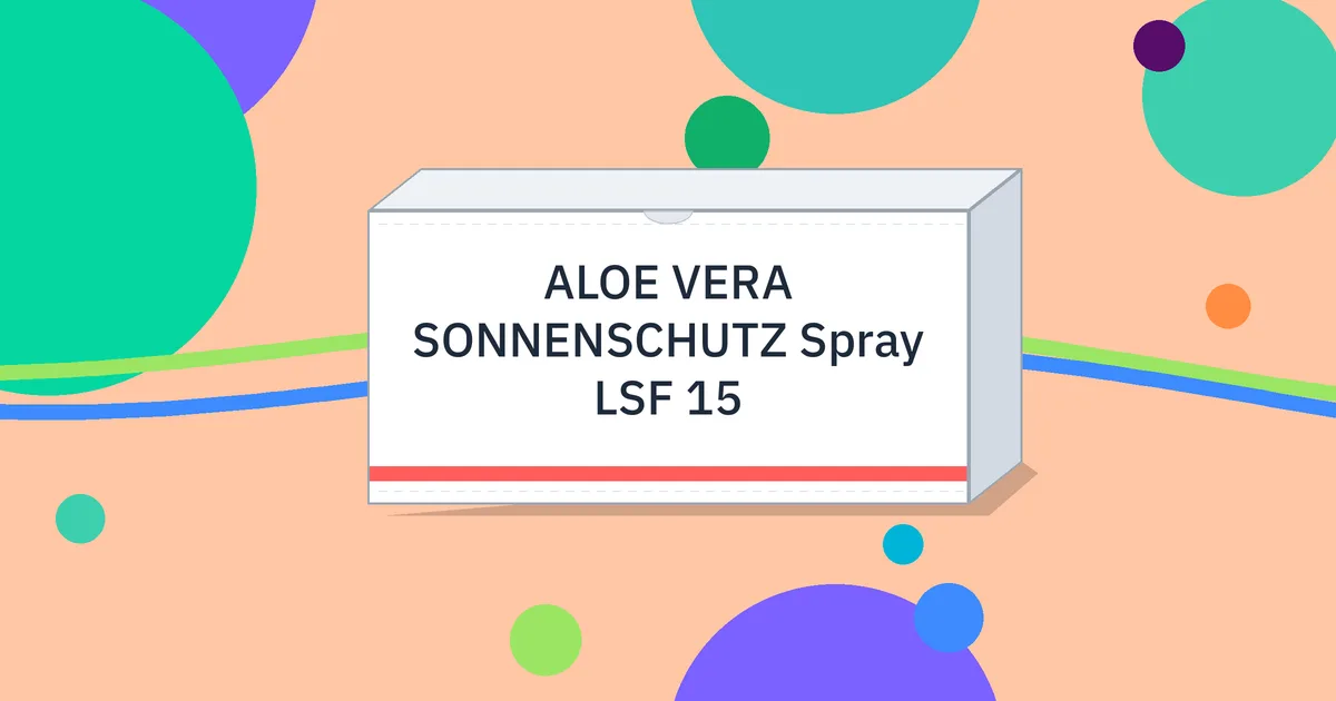 Symbolbild: Packung mit der Aufschrift ALOE VERA SONNENSCHUTZ Spray LSF 15 (PZN 03863144) – Verfügbarkeit und Bezug in Apotheken in Frankfurt am Main