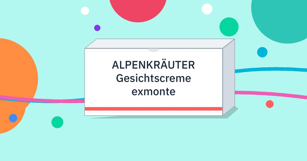 Symbolbild: Packung mit der Aufschrift ALPENKRÄUTER Gesichtscreme exmonte (PZN 20927093) – Verfügbarkeit und Bezug in Apotheken in Frankfurt am Main