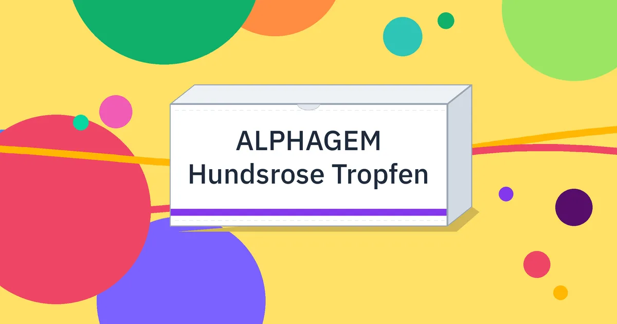 Symbolbild: Packung mit der Aufschrift ALPHAGEM Hundsrose Tropfen (PZN 20297373) – Verfügbarkeit und Bezug in Apotheken in Frankfurt am Main