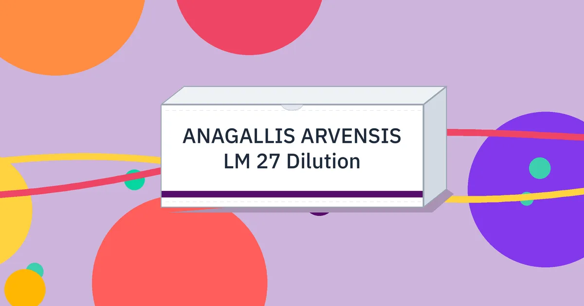 Symbolbild: Packung mit der Aufschrift ANAGALLIS ARVENSIS LM 27 Dilution (PZN 13328050) – Verfügbarkeit und Bezug in Apotheken in Frankfurt am Main