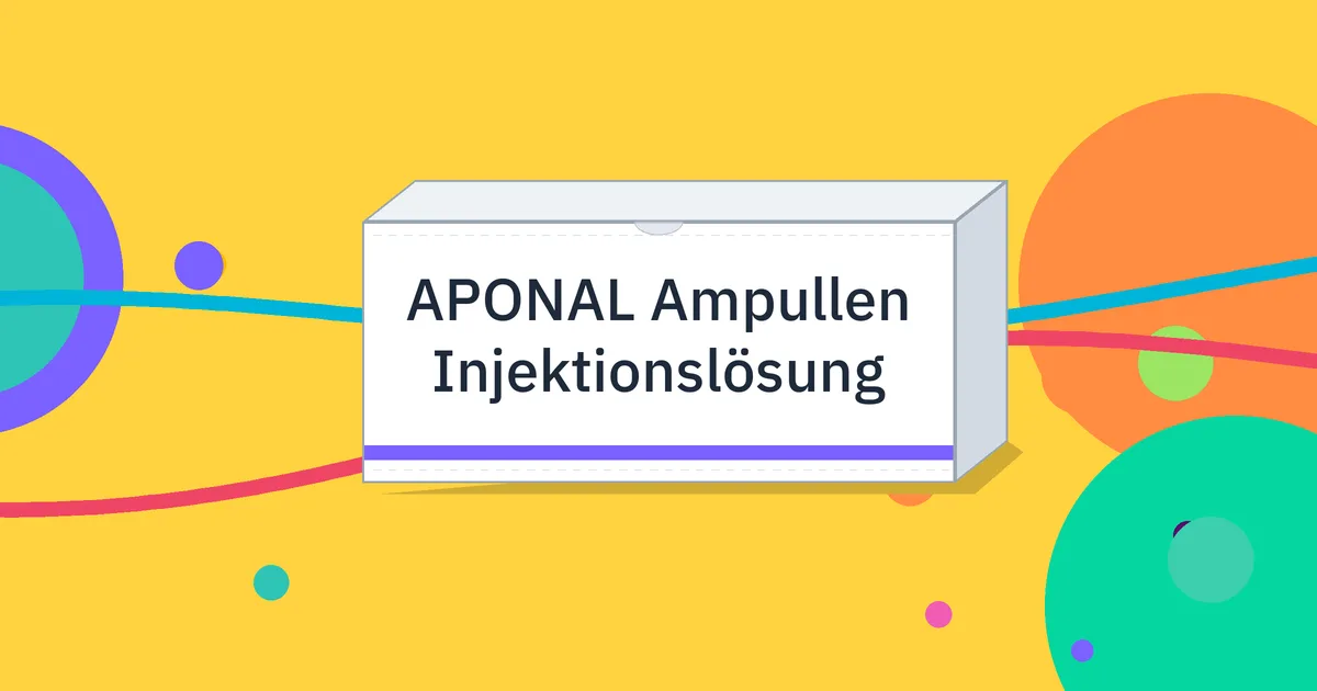 Symbolbild: Packung mit der Aufschrift APONAL Ampullen Injektionslösung (PZN 01349331) – Verfügbarkeit und Bezug in Apotheken in Frankfurt am Main