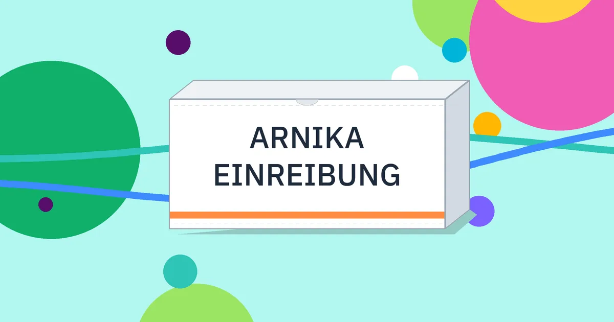 Symbolbild: Packung mit der Aufschrift ARNIKA EINREIBUNG (PZN 01545316) – Verfügbarkeit und Bezug in Apotheken in Frankfurt am Main
