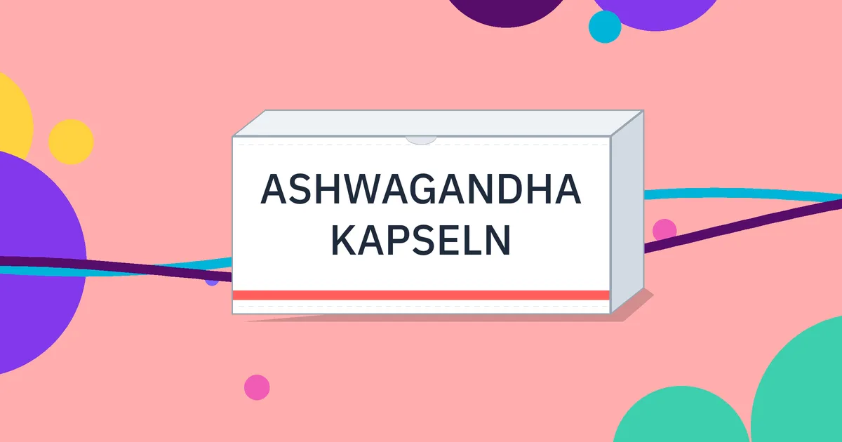Symbolbild: Packung mit der Aufschrift ASHWAGANDHA KAPSELN (PZN 19921441) – Verfügbarkeit und Bezug in Apotheken in Frankfurt am Main